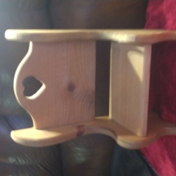 homemade | Accents | Miniature Wooden Chair With Bench Seat And High ...